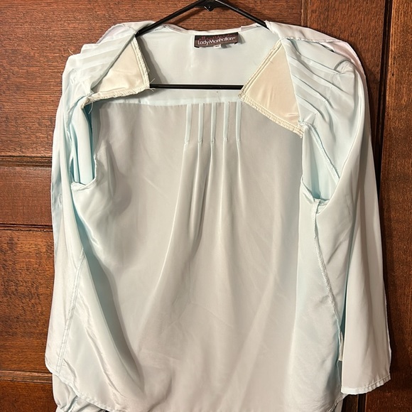Lady Manhattan | Tops | Vintage 7s Lady Manhattan Pleated Button Down ...